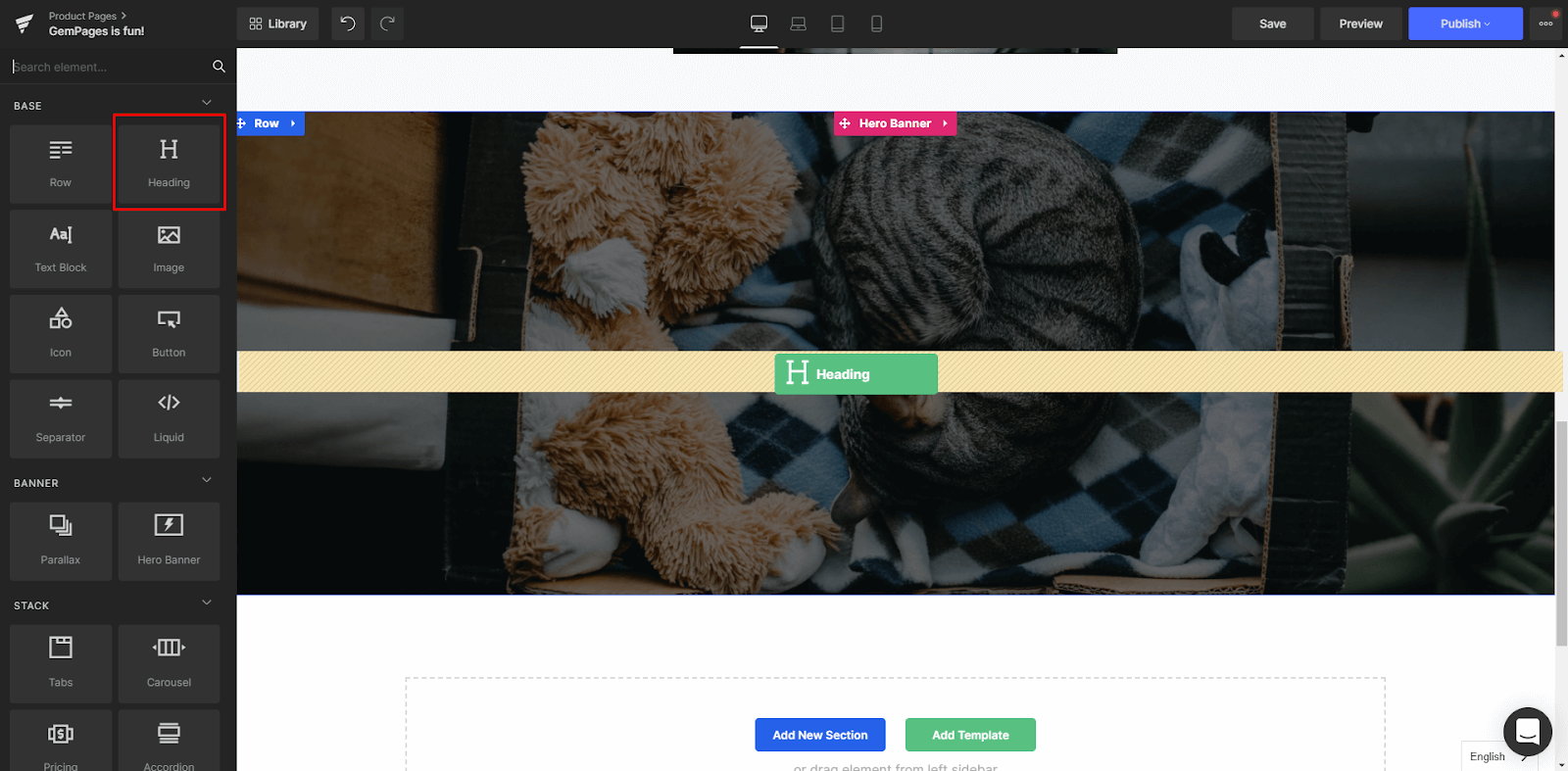 How to add the overlay effect to the hero banner | Help Center | GemPages