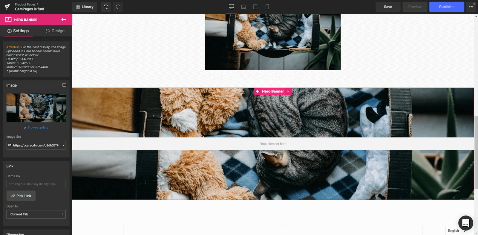How to add the overlay effect to the hero banner | Help Center | GemPages